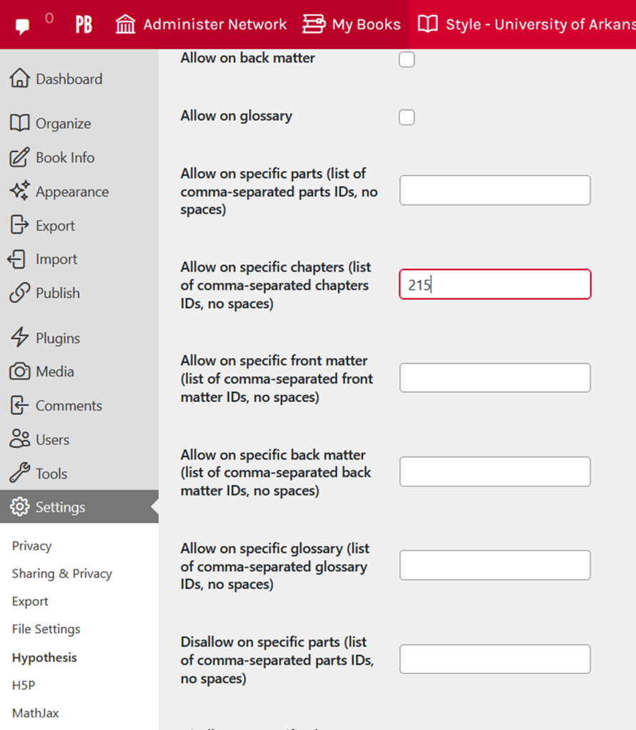 Hypothesis for Webbook Annotation and Comments – University of Arkansas ...